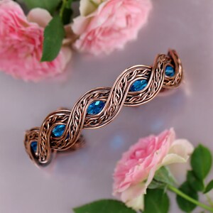 Wirearttutorials Playful Waves Bracelet Wire Wrap Tutorial, Cabochon Patter, DIY Jewelry Making ...