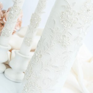 Lace Unity Candle Wedding Unity Candle Set Wedding Unity Idea Wedding ...