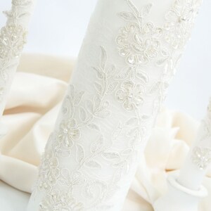 Lace Unity Candle Wedding Unity Candle Set Wedding Unity Idea Wedding ...