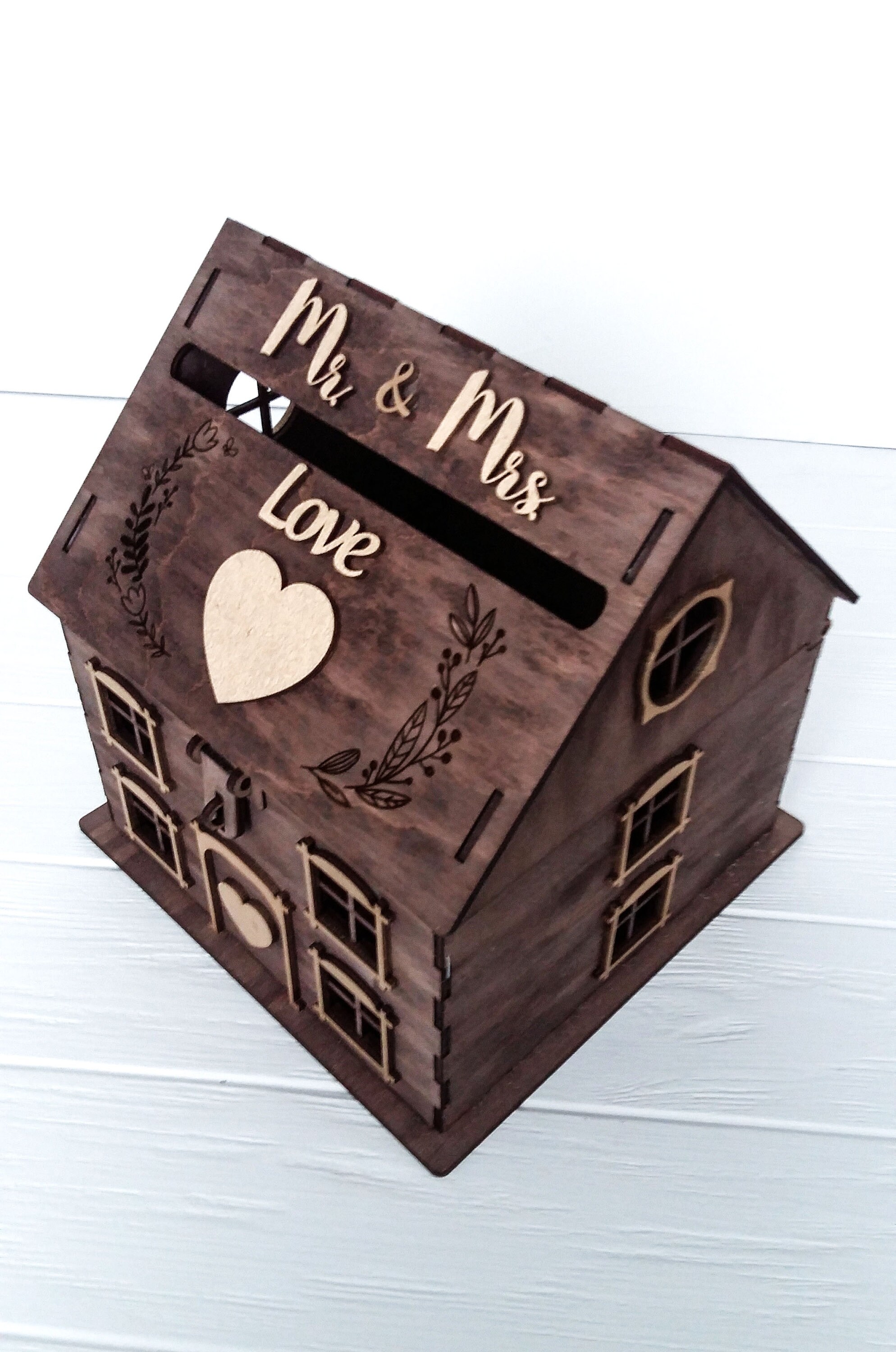 House Gift Card Box for Wedding Rustic Wedding Card Holder - Etsy