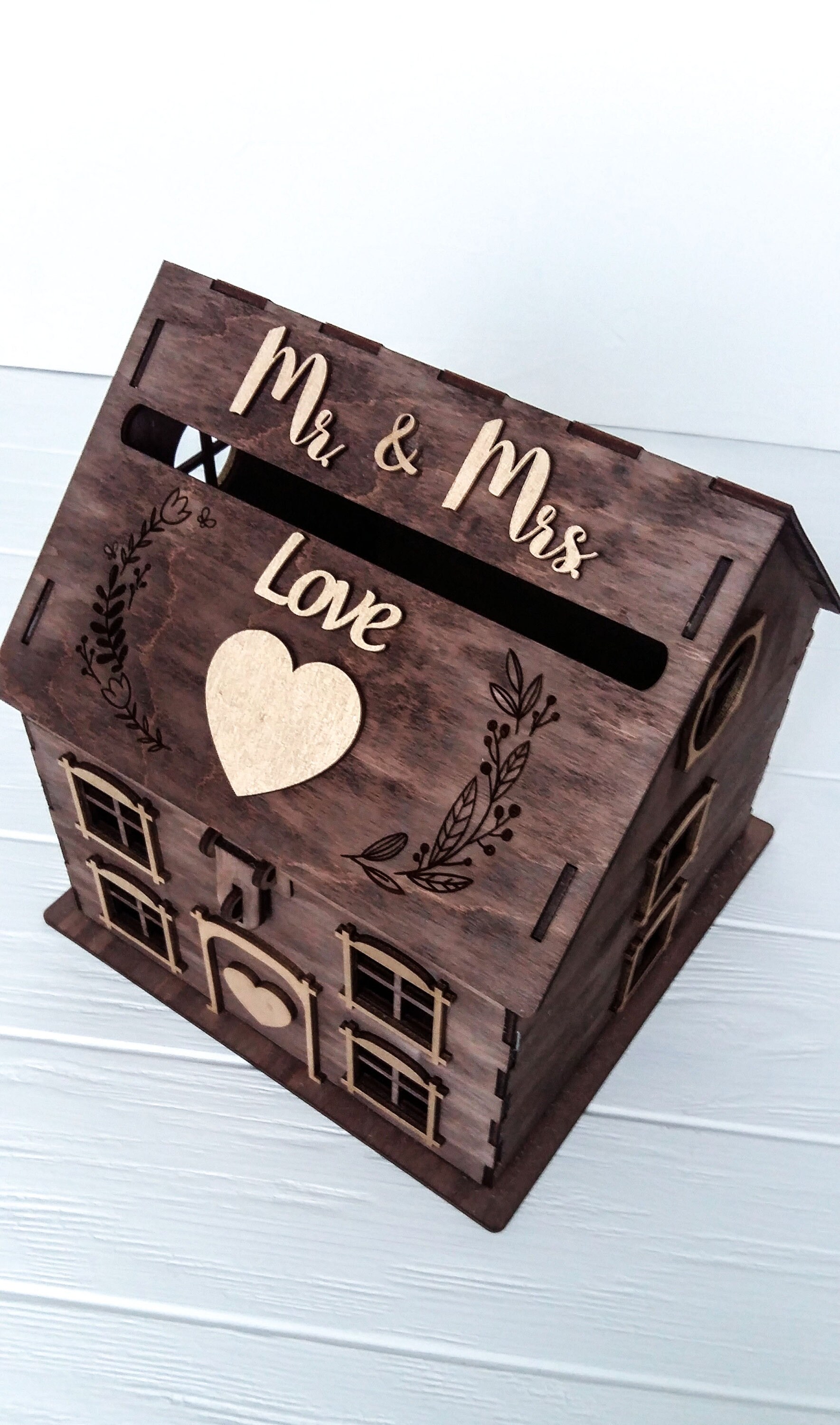 House Gift Card Box for Wedding Rustic Wedding Card Holder - Etsy