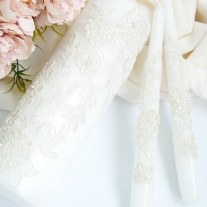 Lace Unity Candle Wedding Unity Candle Set Wedding Unity Idea Wedding ...