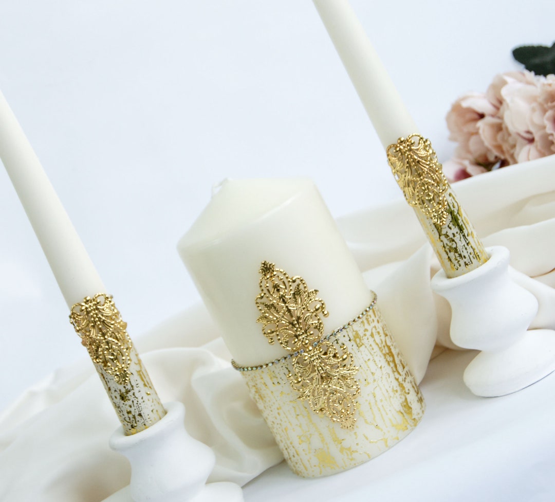 Gold Unity Candle Set Wedding Unity Candle Set Wedding Unity - Etsy