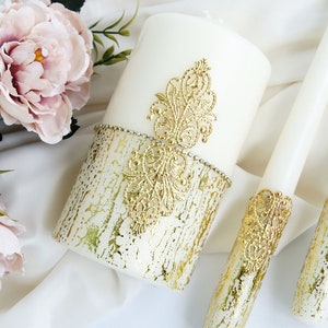 Gold Unity Candle Set Wedding Unity Candle Set Wedding Unity - Etsy