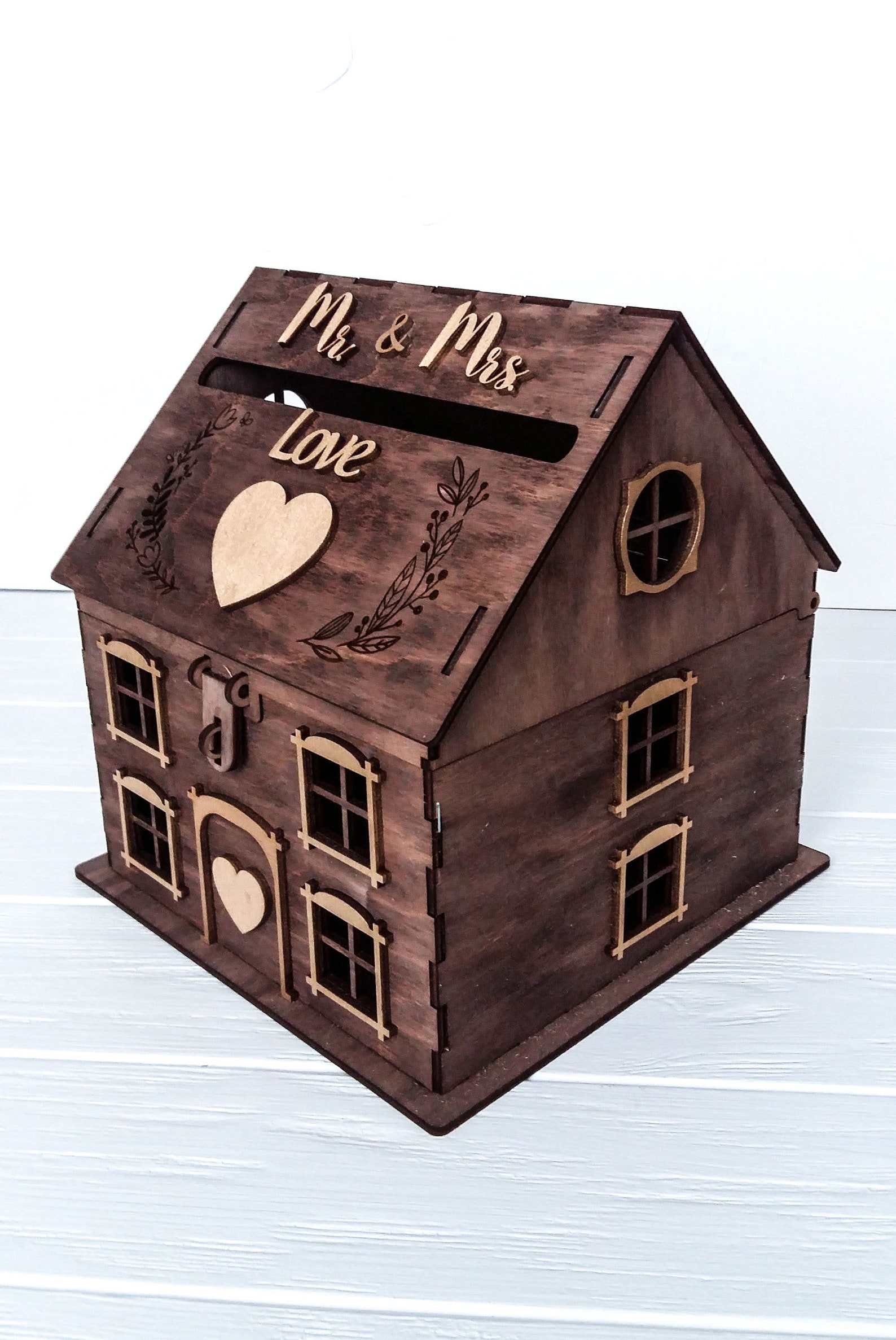 House Gift Card Box for Wedding Rustic Wedding Card Holder - Etsy