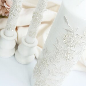 Lace Unity Candle Wedding Unity Candle Set Wedding Unity Idea Wedding ...