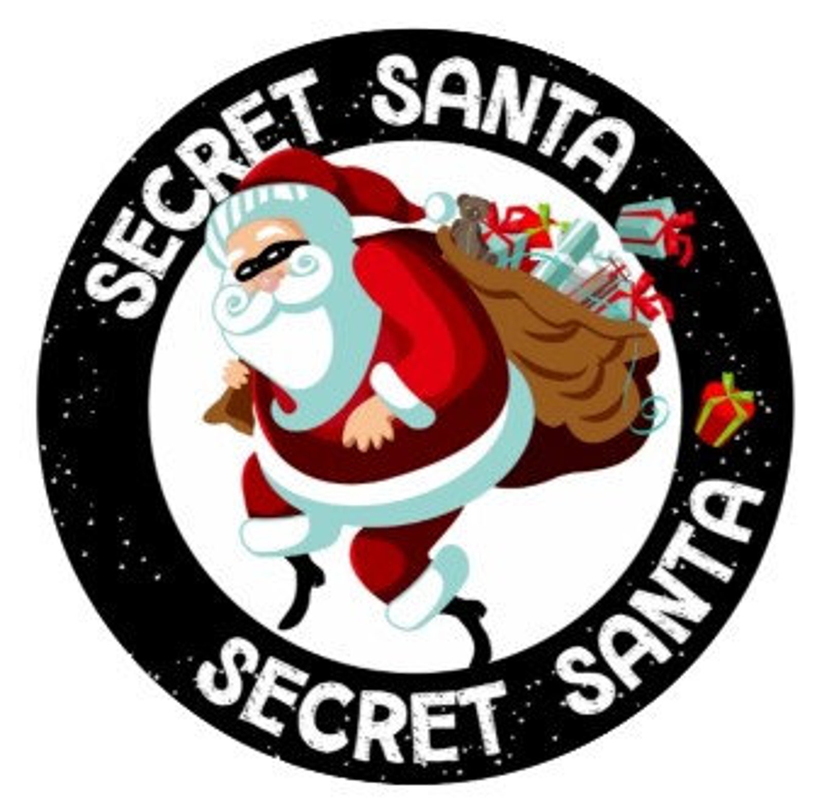 Matt Stickers - Christmas Secret Santa Labels - Etsy UK