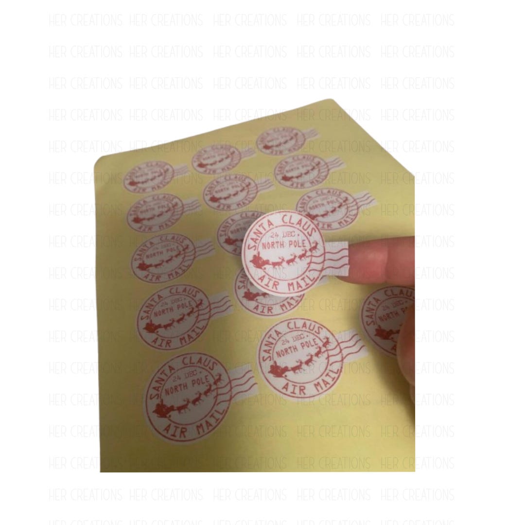 Christmas Santa Postal Mark, Santa Postal Stamp, Santa Stamp, Santa ...