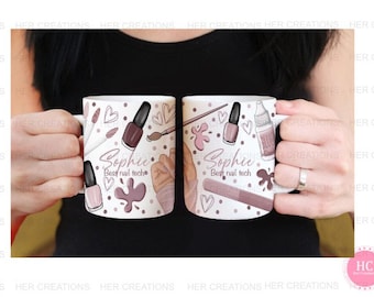 Personalised Nail Tech Mug, Personalised Nail Technician Mug ...