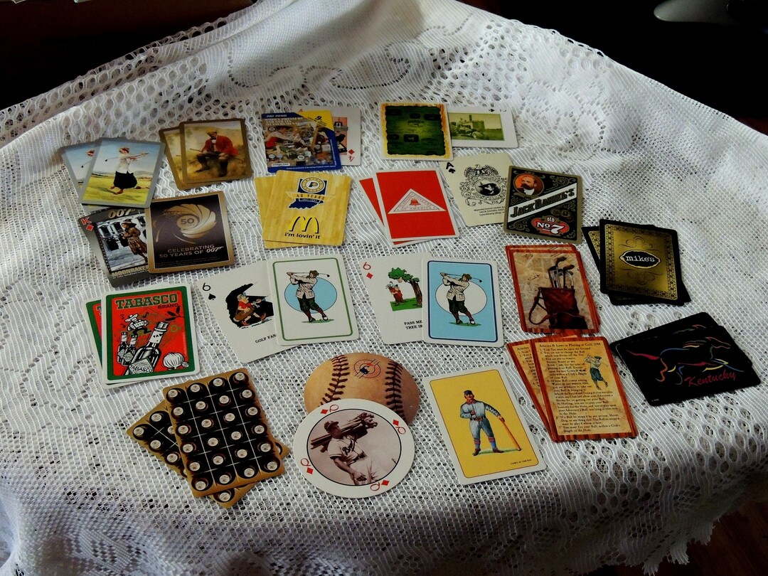 Playing Cards Bundle for Junk Journal Ephemera -sports and Masculine ...