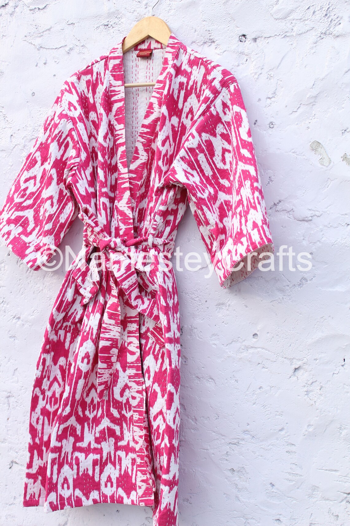 Ikat Kantha Robe Handmade Kantha Jacket Winter Jacket Tie Belt - Etsy