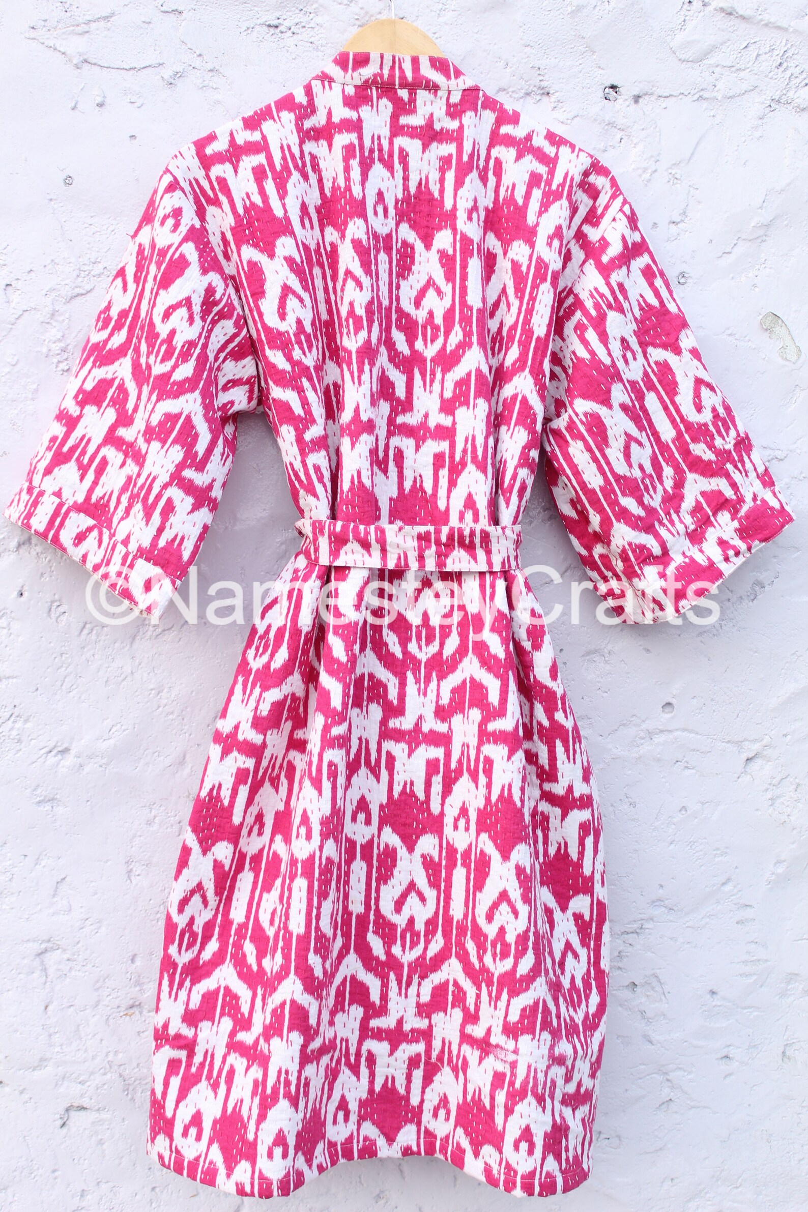 Ikat Kantha Robe Handmade Kantha Jacket Winter Jacket Tie Belt - Etsy