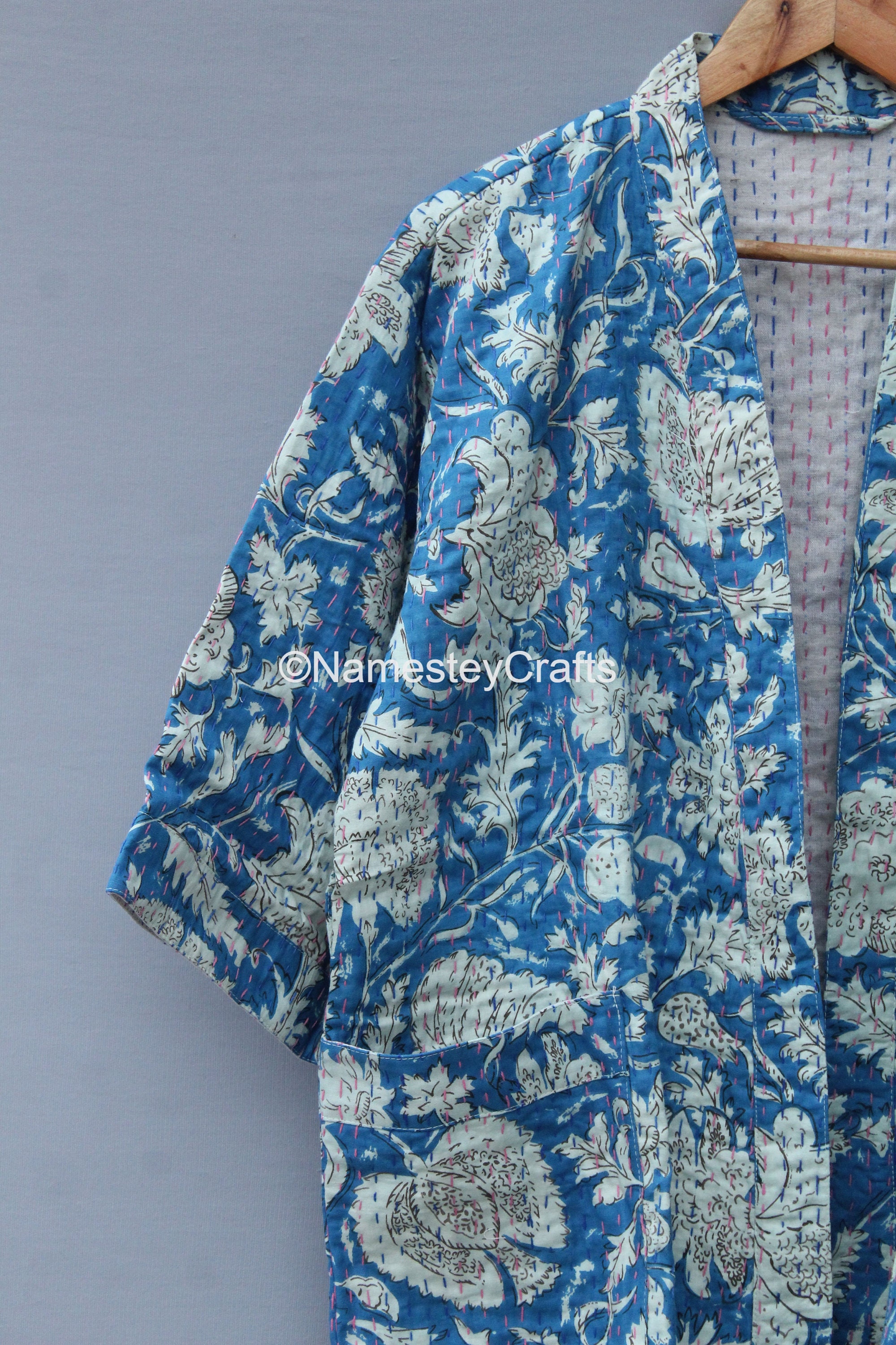 100% Cotton Kantha Kimono Indian Kantha Jacket Kantha Dress - Etsy