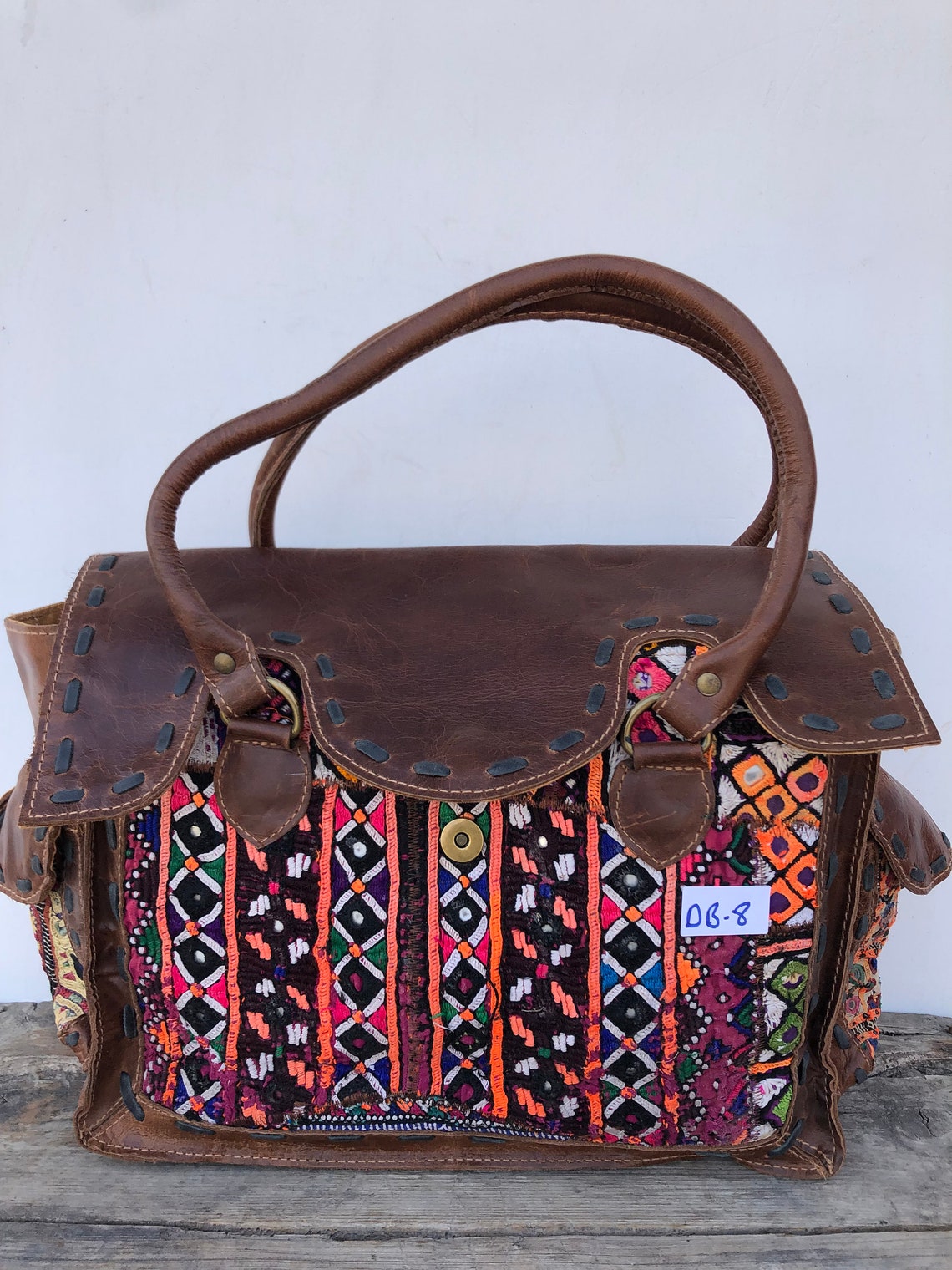 Indian Handmade Patchwork Embroidery Bag Banjara Bag Leather - Etsy