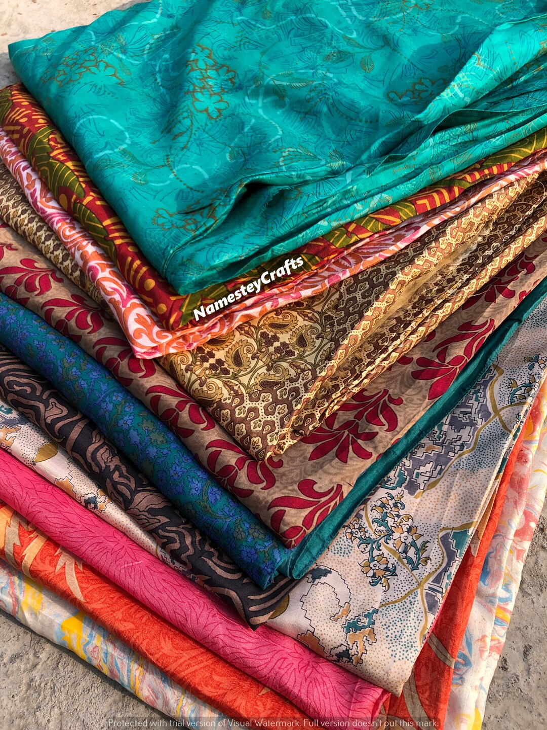 Wholesale Lot of Vintage Silk Saree Dressmaking Ethnic Craft Indian ...