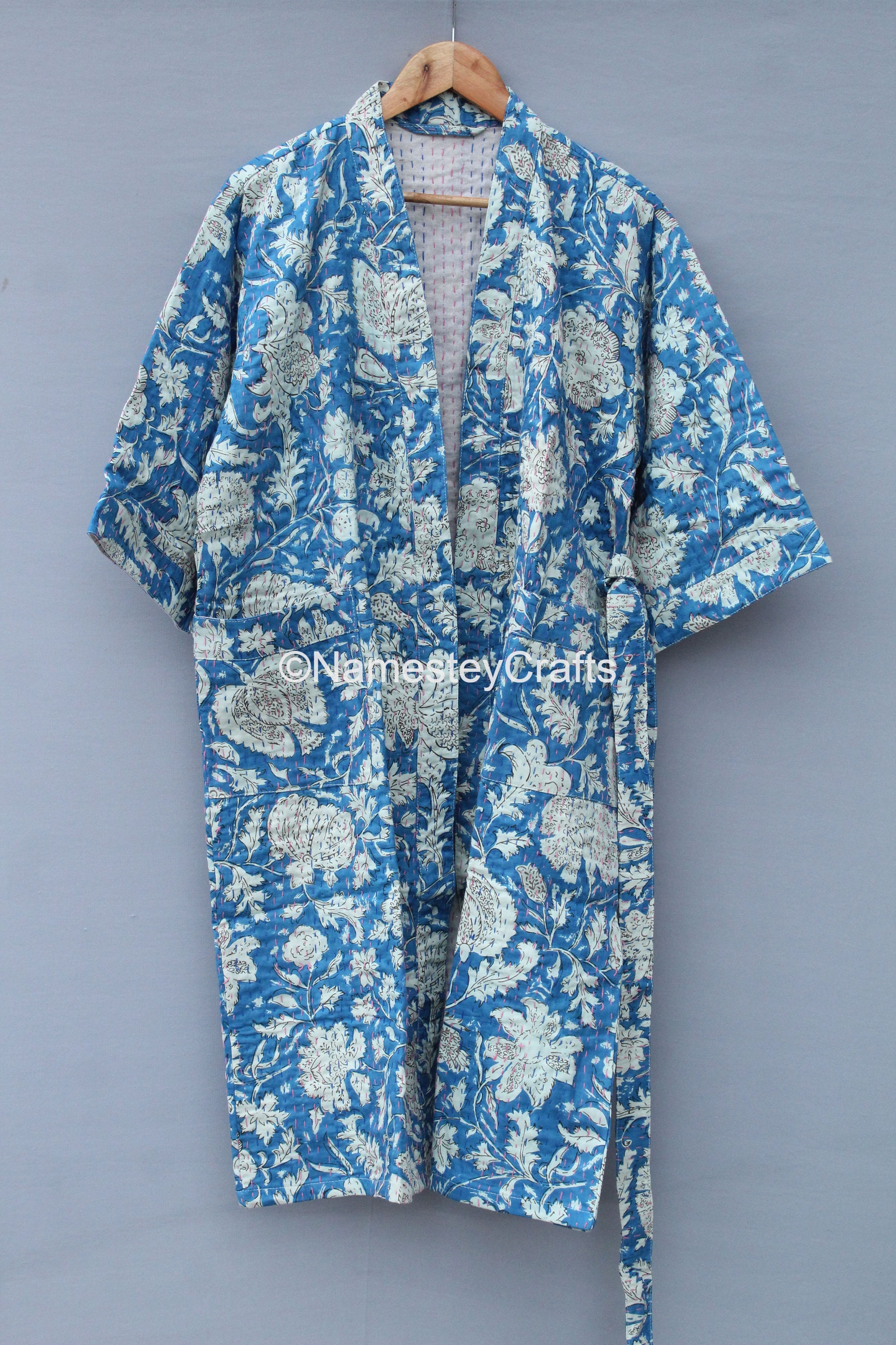 100% Cotton Kantha Kimono Indian Kantha Jacket Kantha Dress - Etsy