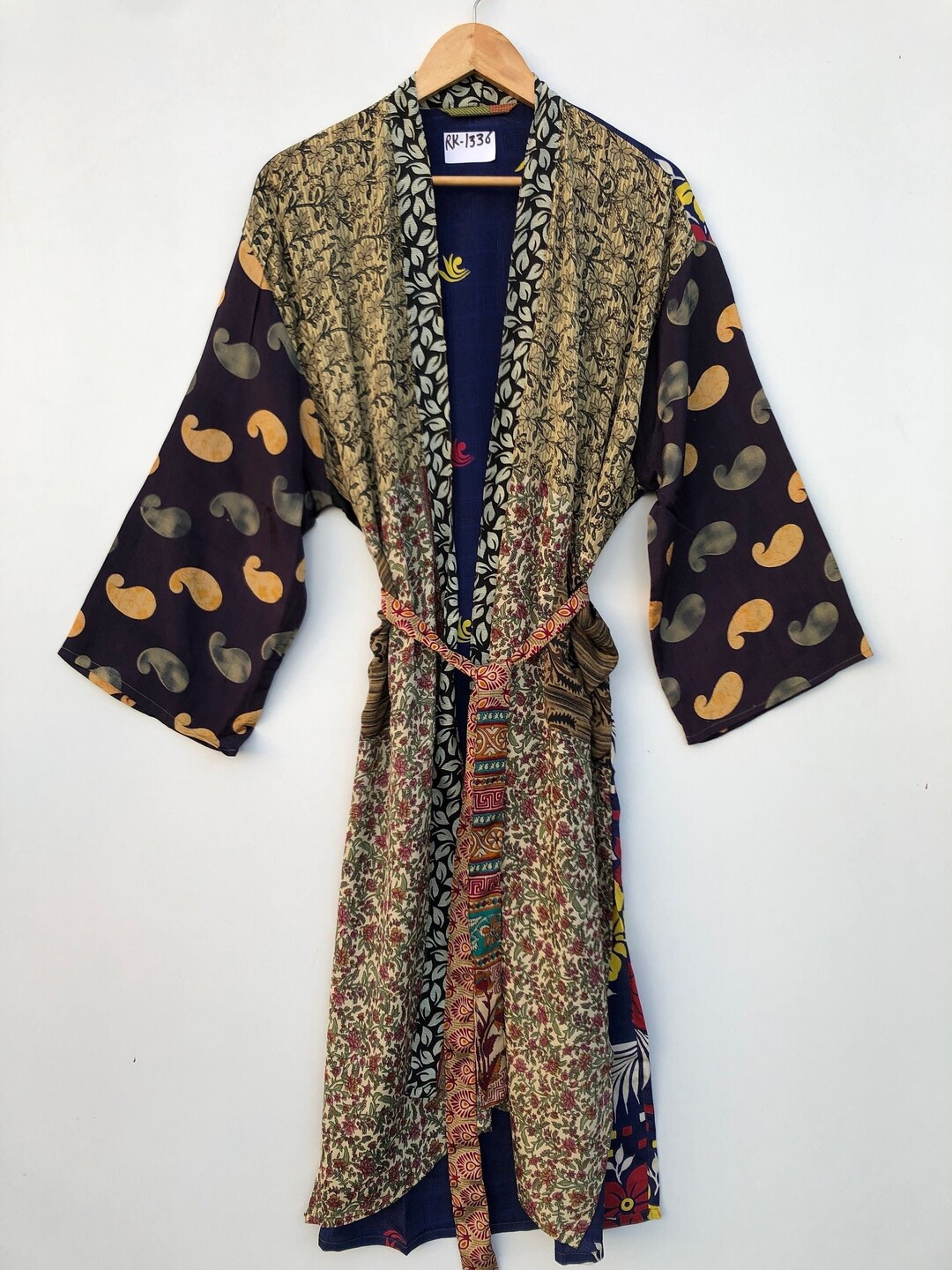 House Robe Silk Kimono, Woman Bath Robe, Dressing Gown, Bridal Kimono ...