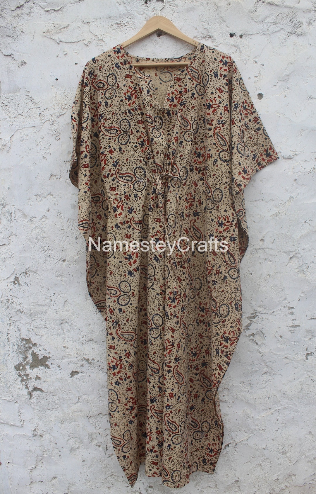 Indian Kaftan Cotton Long Kaftan Woman Caftan Dressing Gown Kaftan Top ...