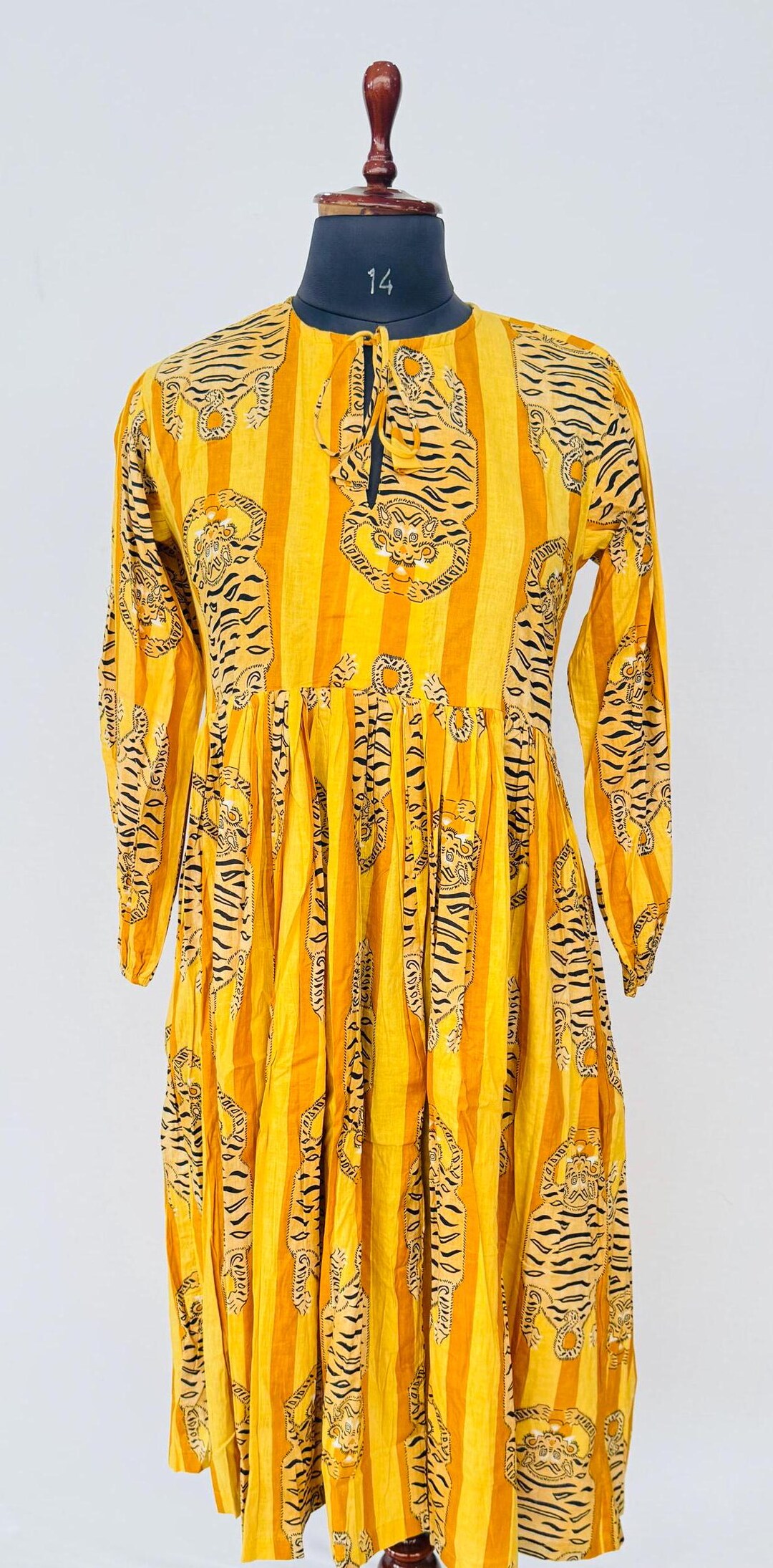 Handblock Floral Women Wear Dress, Midi Dress,indian Mini Dress, Long ...