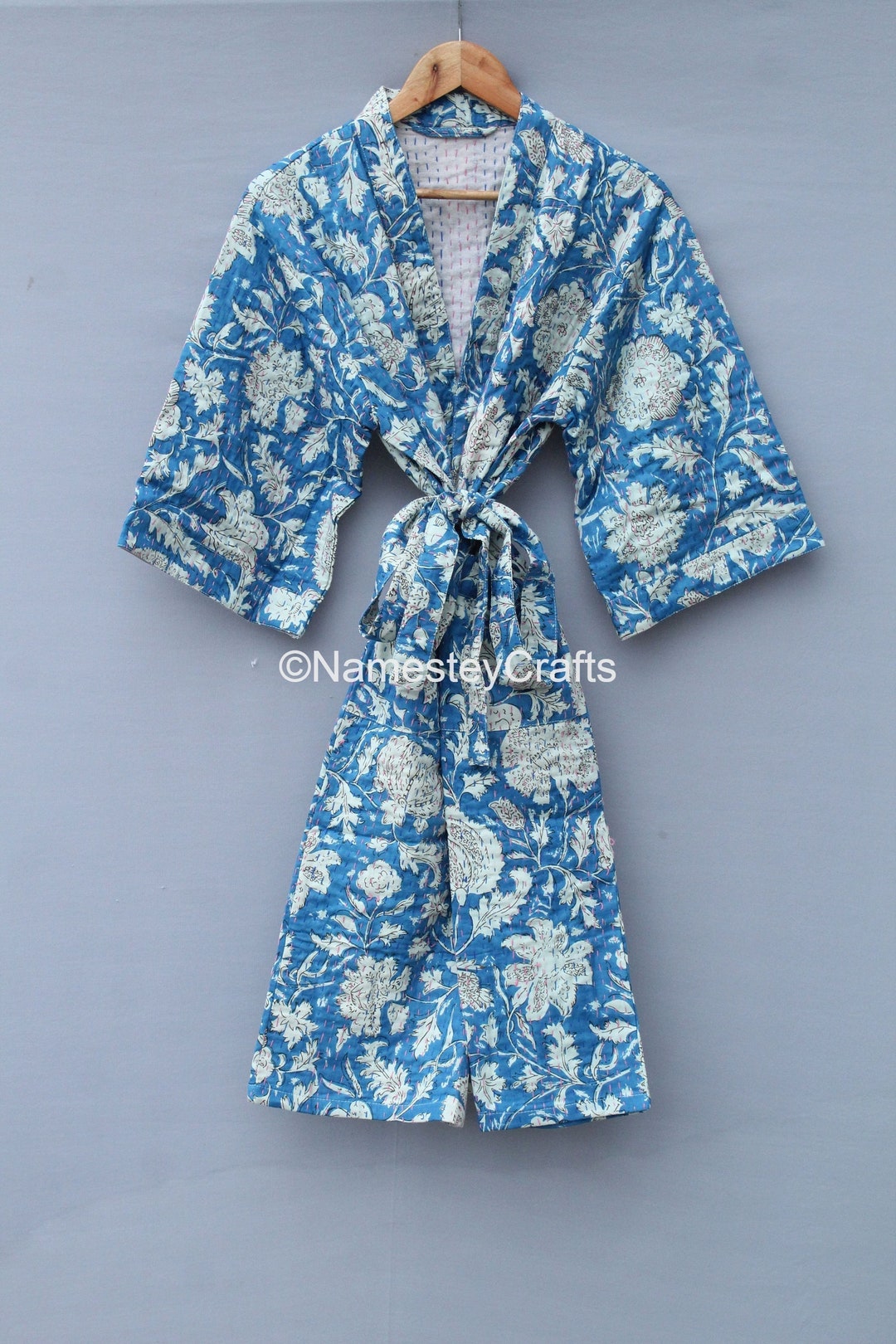 100% Cotton Kantha Kimono Indian Kantha Jacket Kantha Dress - Etsy