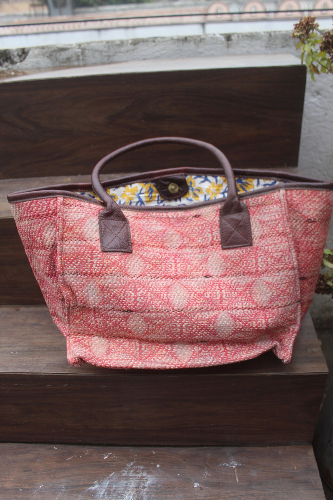 Kantha Bag Hand Stich Bag Handbag Shopping Bag Large Tote - Etsy