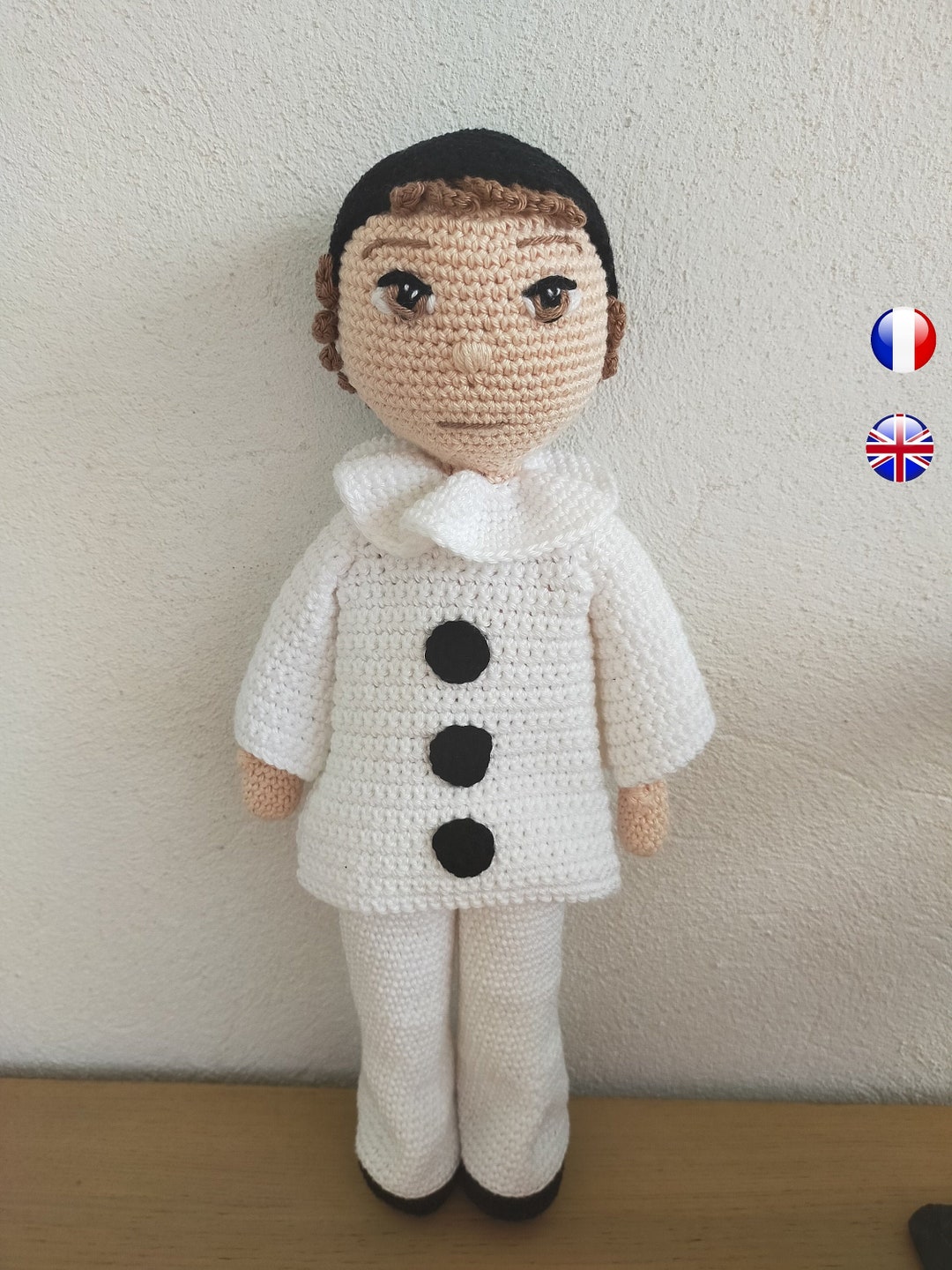 PIERROT THE MOON - Amigurumi Boy Pattern - Pierrot the Moon Pattern - Etsy