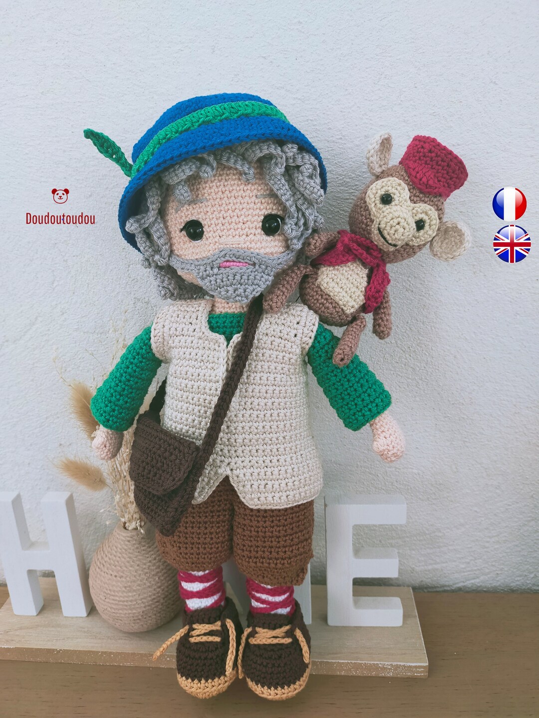 Grandfather Amigurumi Crochet Old Man Crochet FERNAND Crochet Boy ...