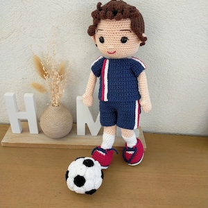 SOCCER Crochet Boy - Benjamin Soccer Boy - Amigurumi Soccer Boy ...