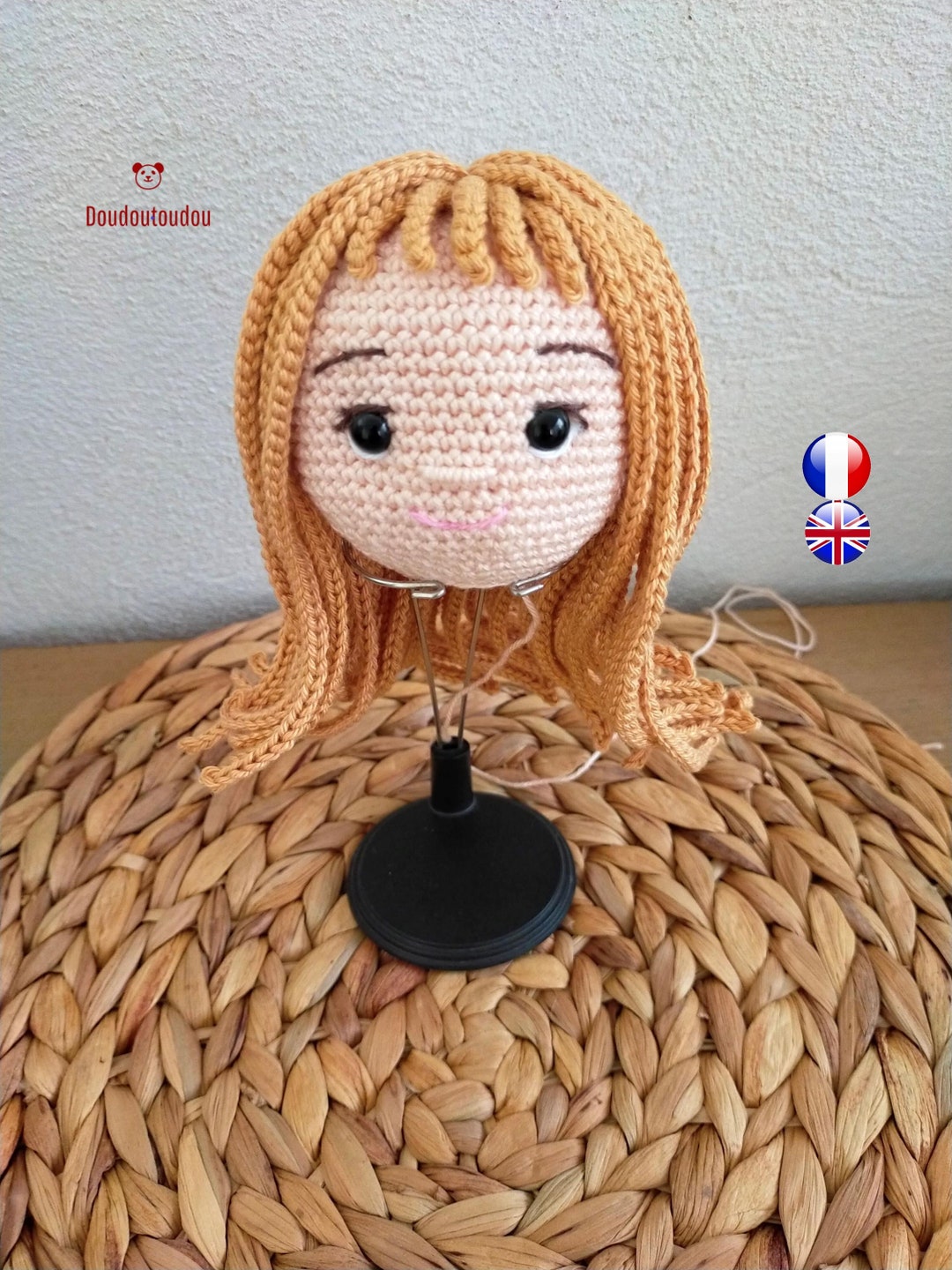 Hair Doll Crochet - Hair Pattern - Amigurumi Hair Pattern - Doll Hair ...