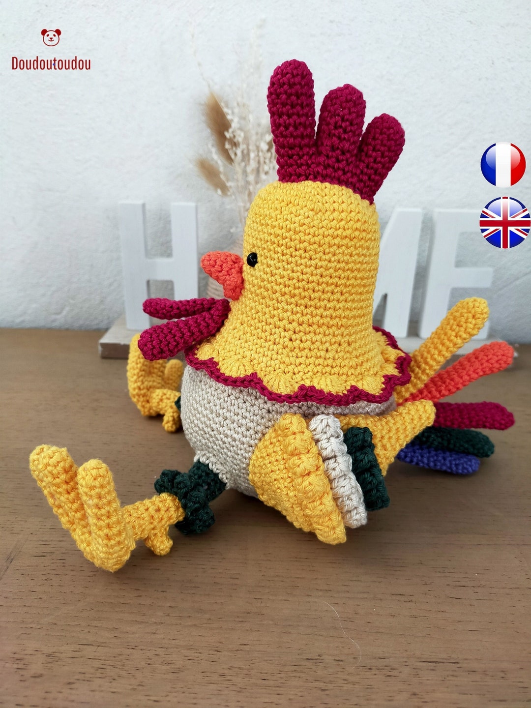 ROOSTER Crochet Pattern - Rooster Crochet Pattern - Amigurumi Rooster ...