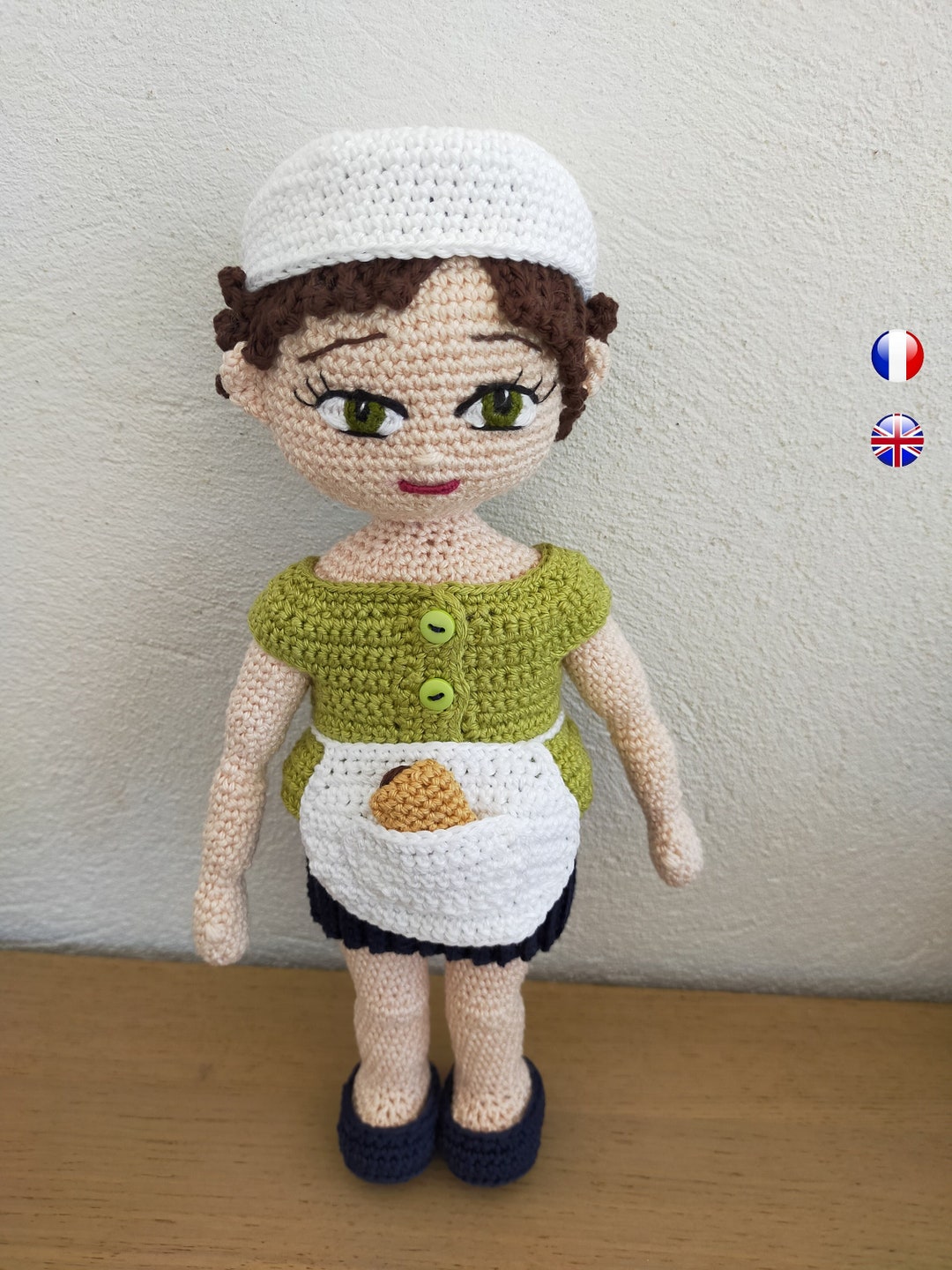 Baker Crochet Doll Pattern - Fanny Crochet Doll Pattern - Fanny Doll ...