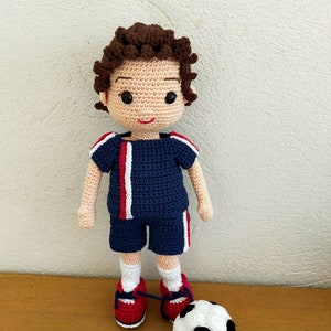 SOCCER Crochet Boy - Benjamin Soccer Boy - Amigurumi Soccer Boy ...