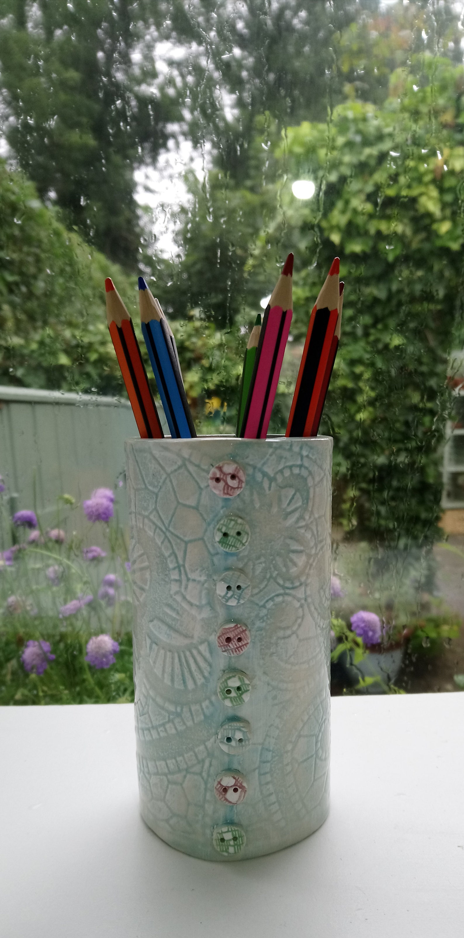 Button Pencil Pot/toothbrush Holder - Etsy UK