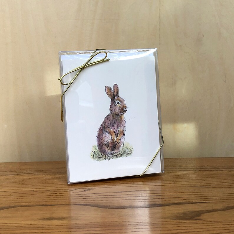 Rabbit Card Boxed Set Bunny Rabbit Art Stationery Gift Set - Etsy