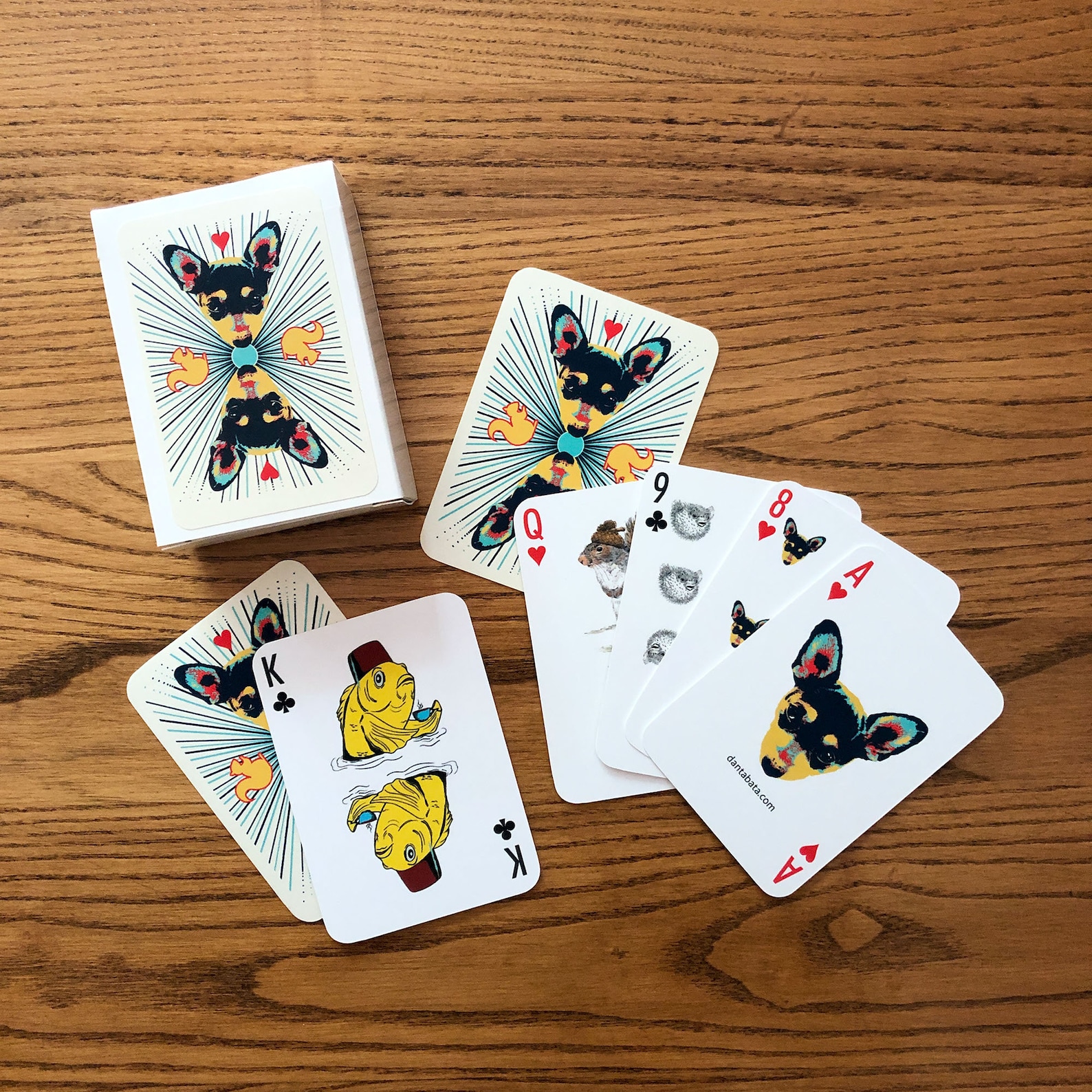 Whimsical Animal Playing Card Deck – Poker Size, Illustrated Characters ...