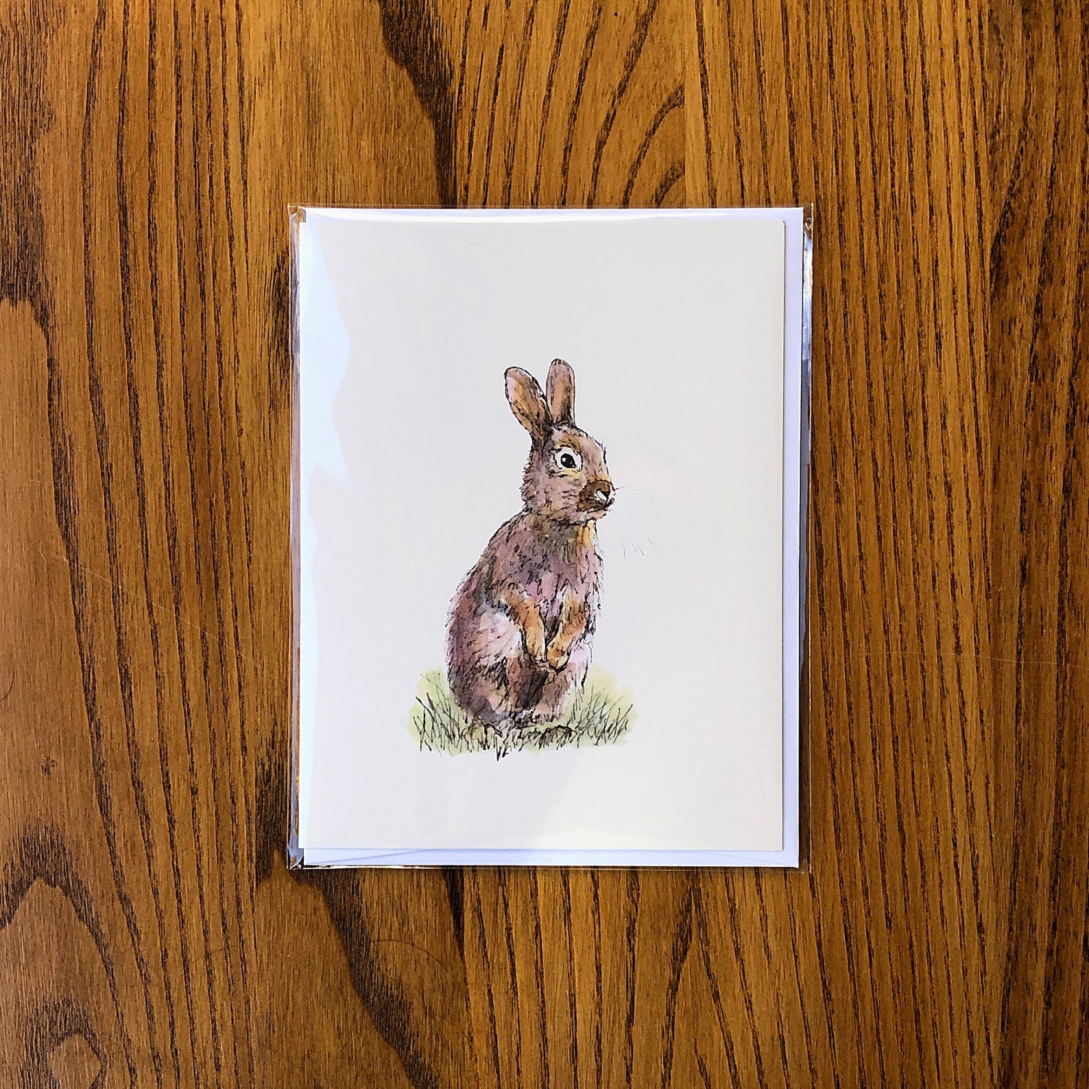 Rabbit Card Bunny Rabbit Art Stationery | Etsy