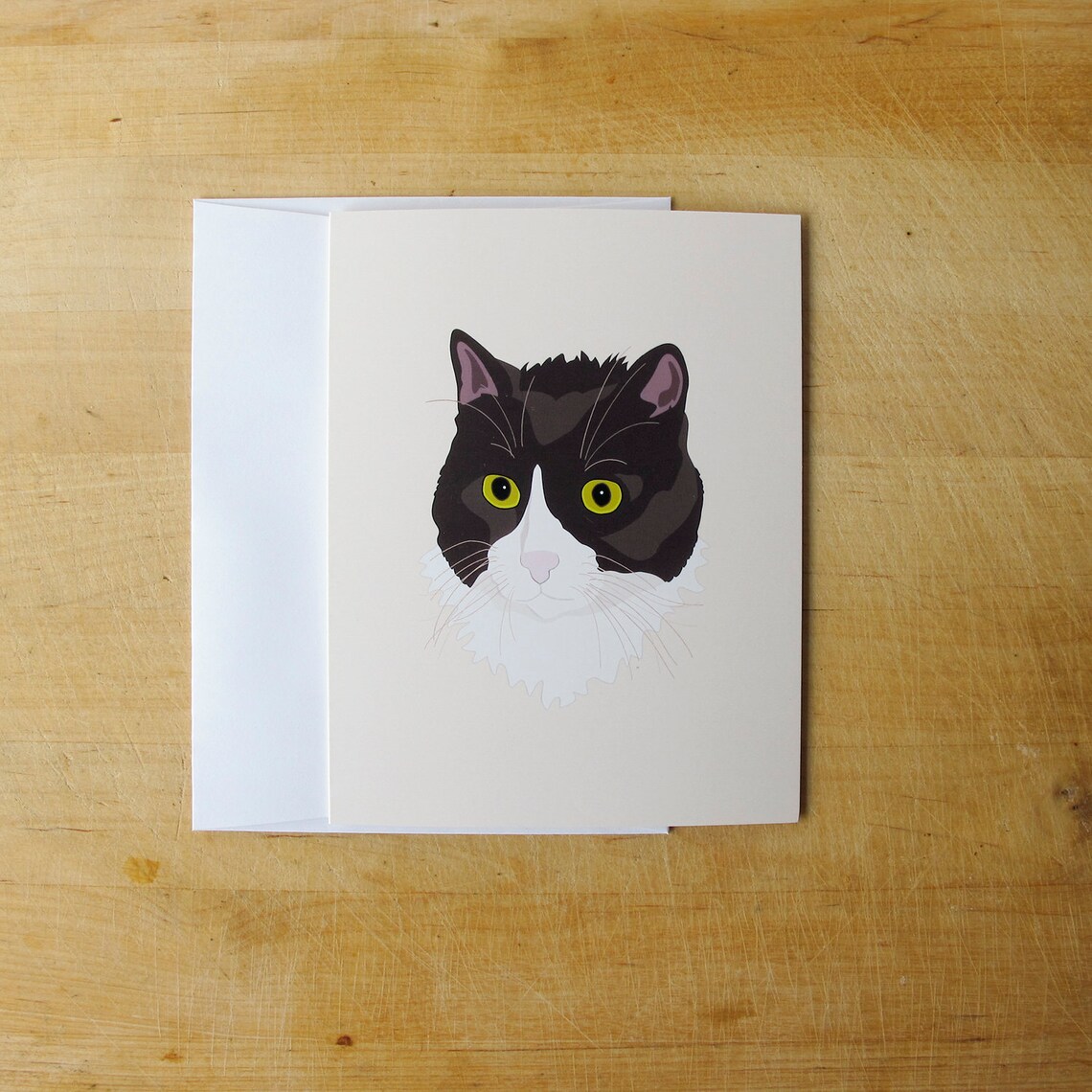 Casual Cat Card cat art stationery | Etsy
