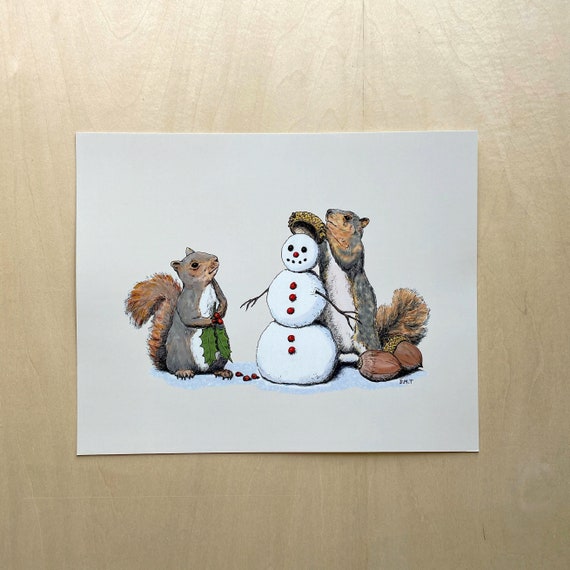 Squirrel's Snowman