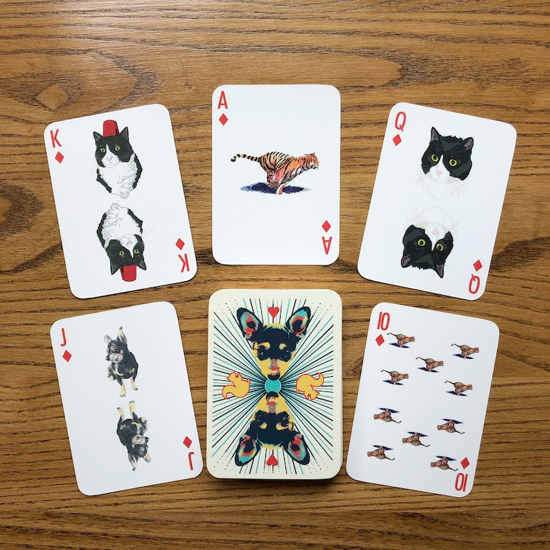 Animal Playing Cards Poker Deck Playing Card Set Animal | Etsy