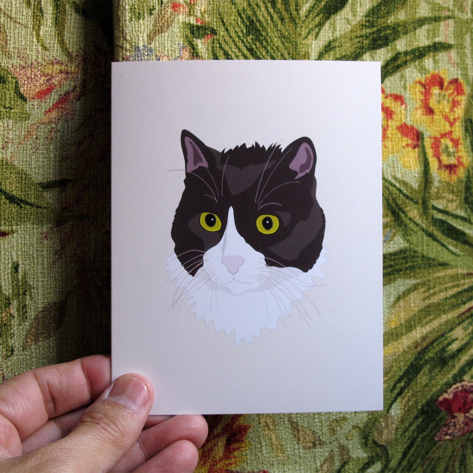 Casual Cat Card Cat Art Stationery - Etsy