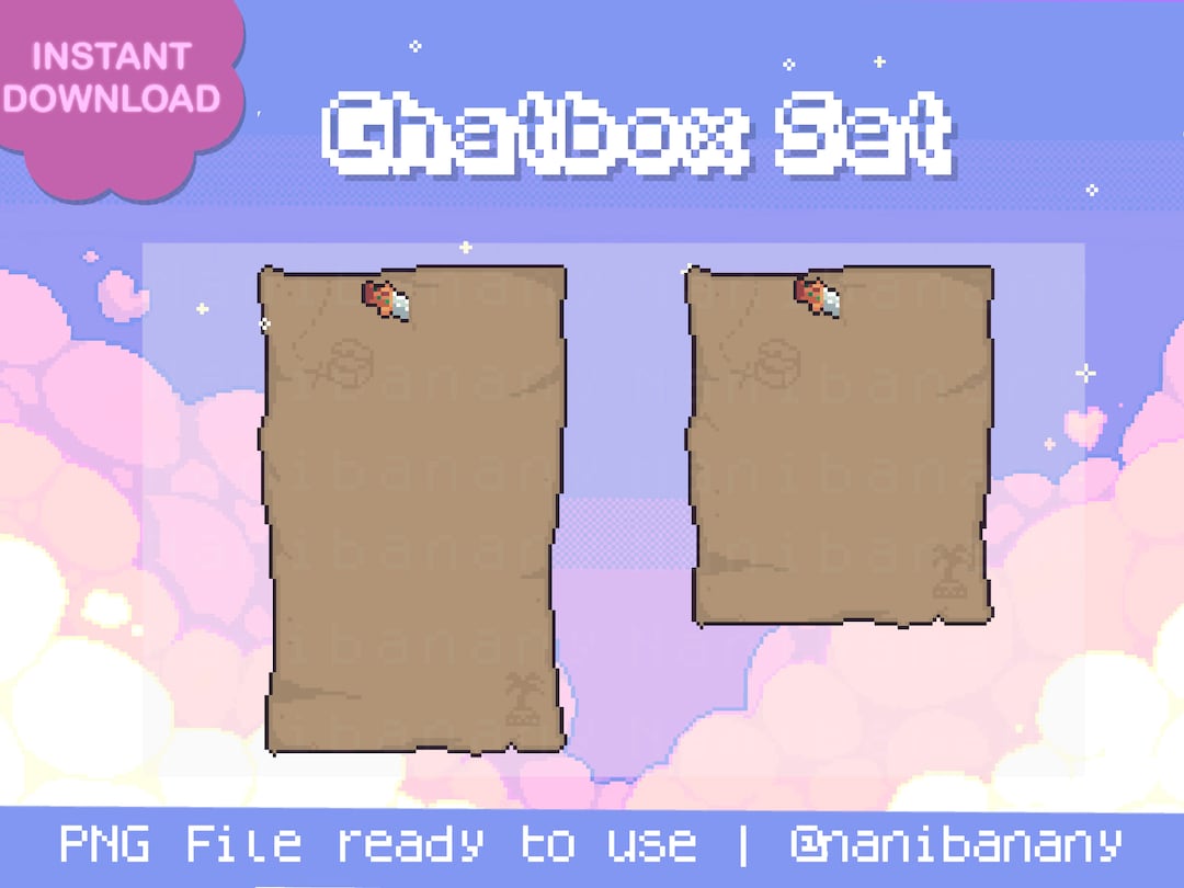 Pixel Pirate Anime Map With Knife Chatbox Set for Twitch Youtube ...