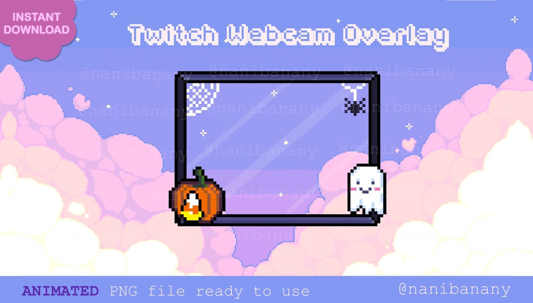 Cute Halloween Pumpkin Ghost Webcam Overlay Twitch Youtube Stream - Etsy