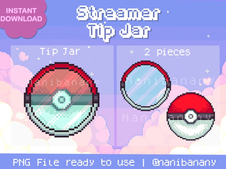 Pixel Kawaii Monster Ball Hype Cup / Tip Jar / Bit Jar for Twitch ...