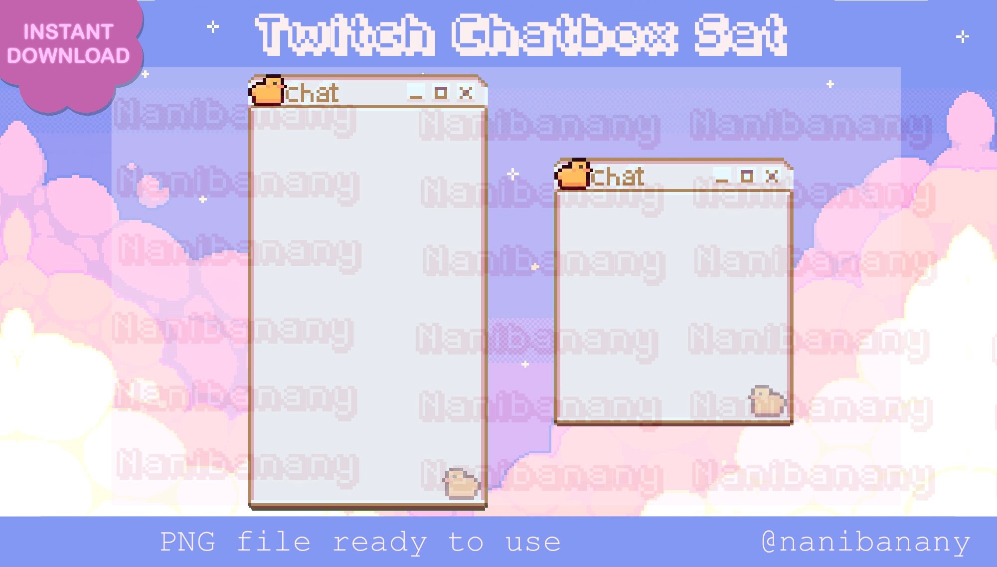 Cute Pixel Rubber Duck Chat Box Set for Twitch Youtube - Etsy