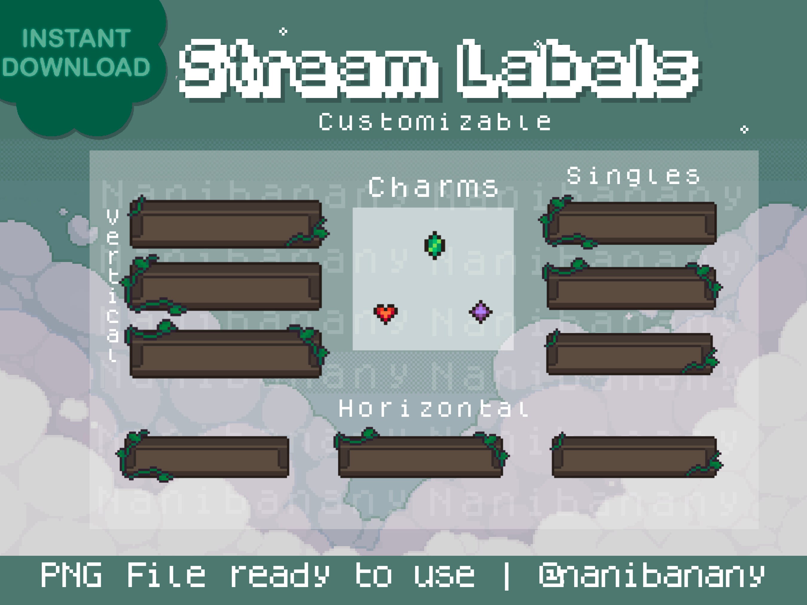 Pixel Wild Kingdom Elf Stream Labels for Twitch Youtube - Etsy