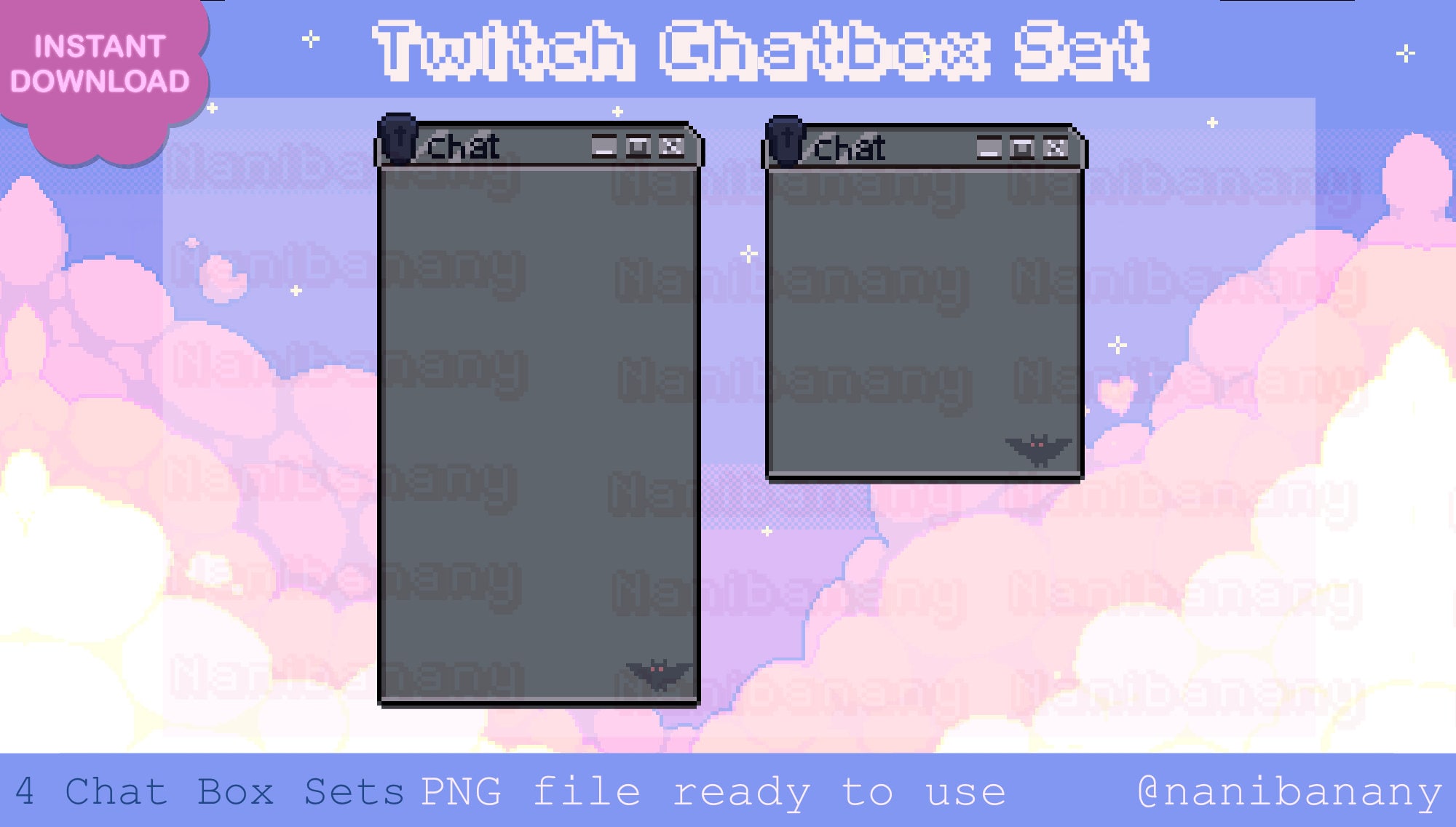 4 X Pixel Window Retro Spooky Halloween Chat Box Set Bundle - Etsy