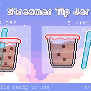 Red Bubble Boba Milk Tea Twitch Youtube Streamer Hype Cup / Tip Jar ...