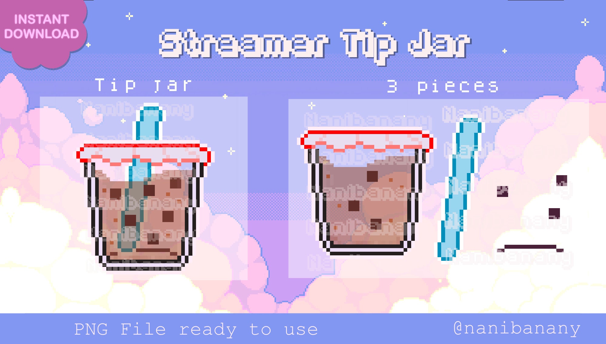 Red Bubble Boba Milk Tea Twitch Youtube Streamer Hype Cup / Tip Jar ...