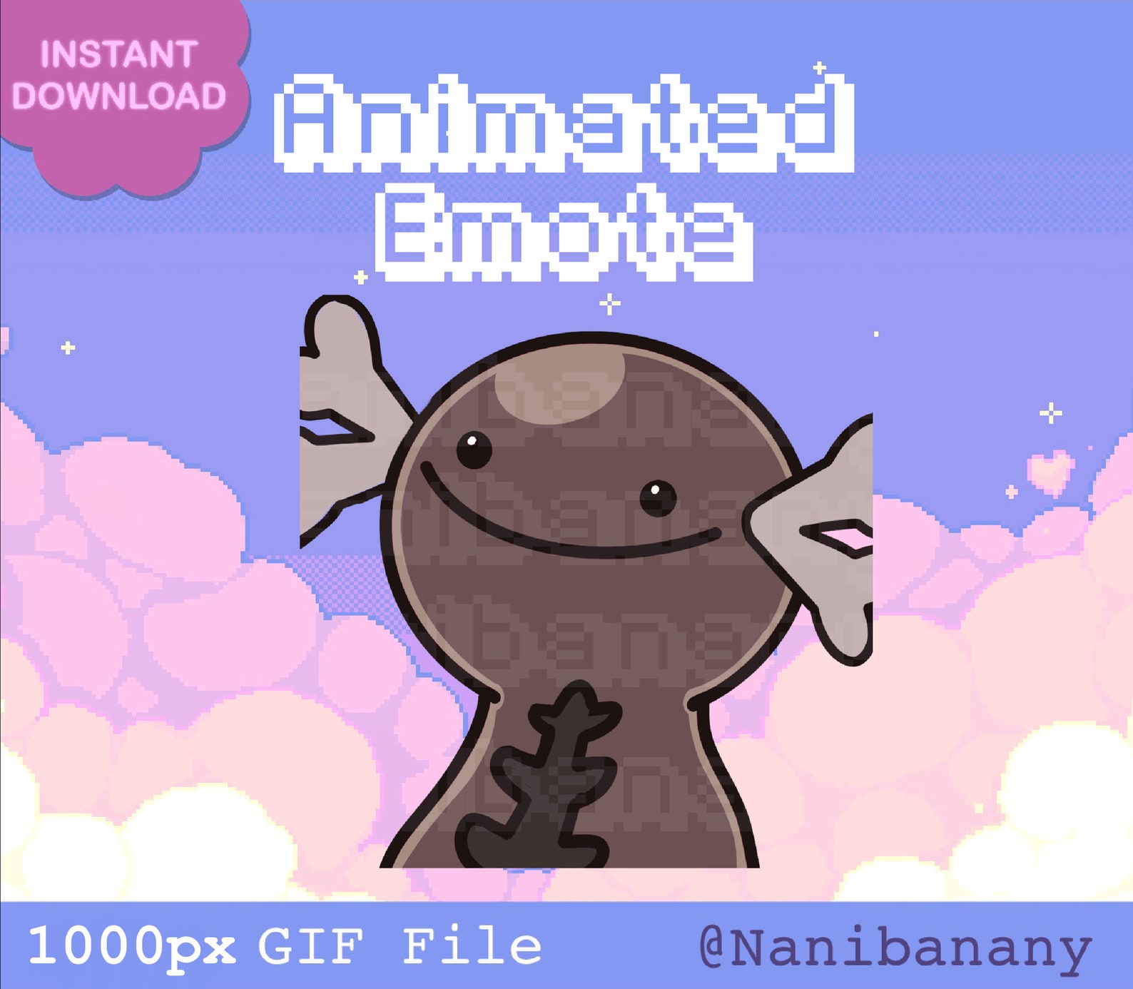 Cute Animated Pokemon Paldean Wooper POP Emote for Discord Twitch ...