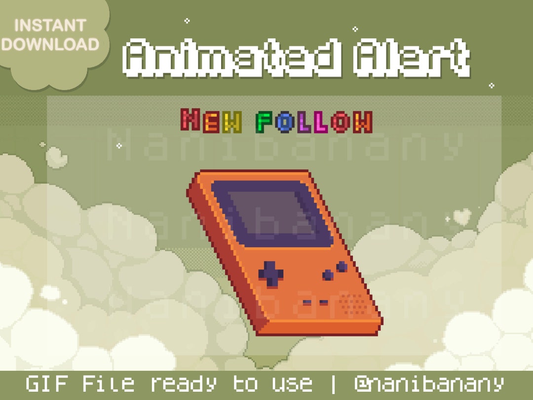 Pixel Animated Game Console Follower Alert / Overlay / Decoration ...